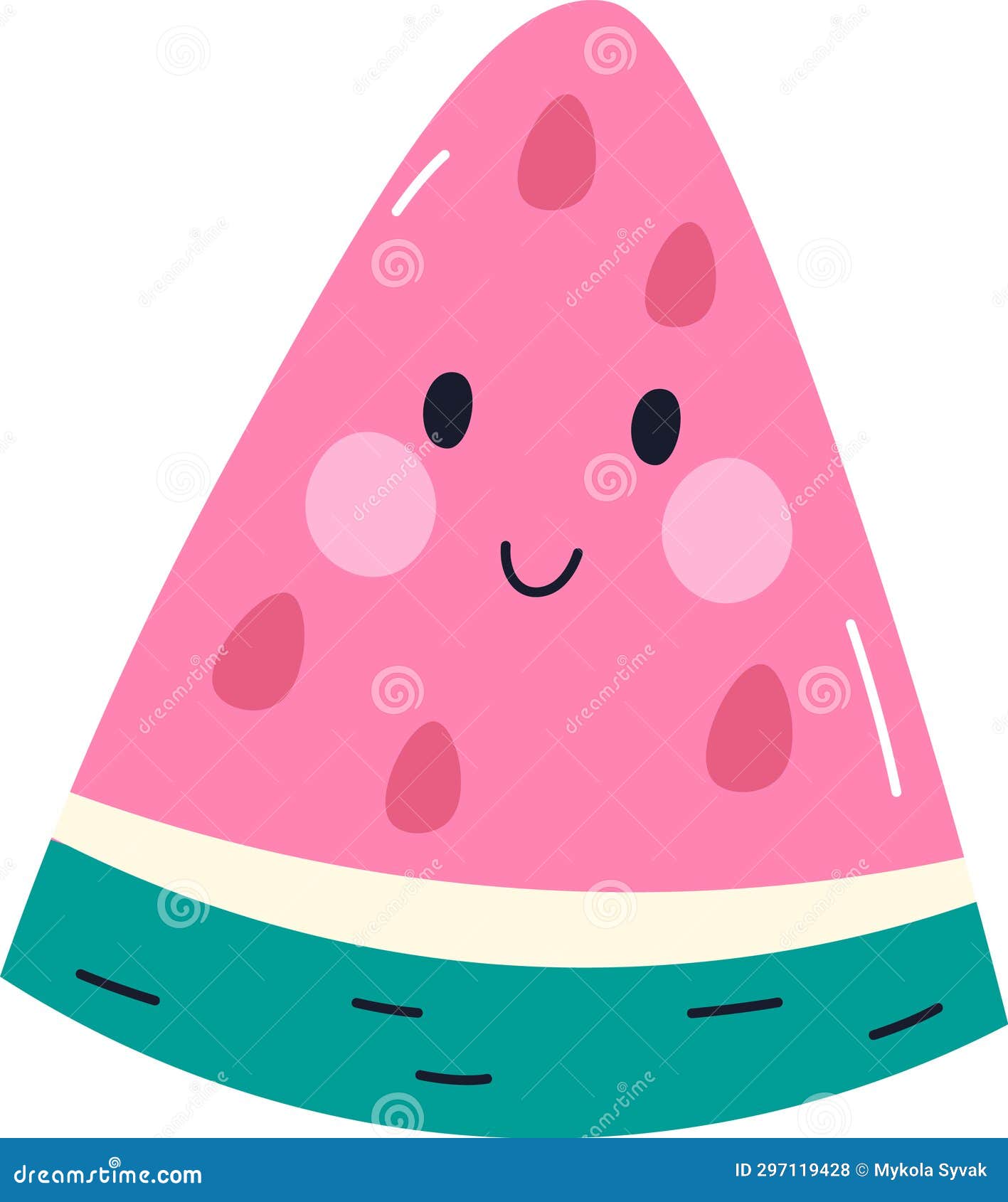 Watermelon Slice Character stock vector. Illustration of isolated ...