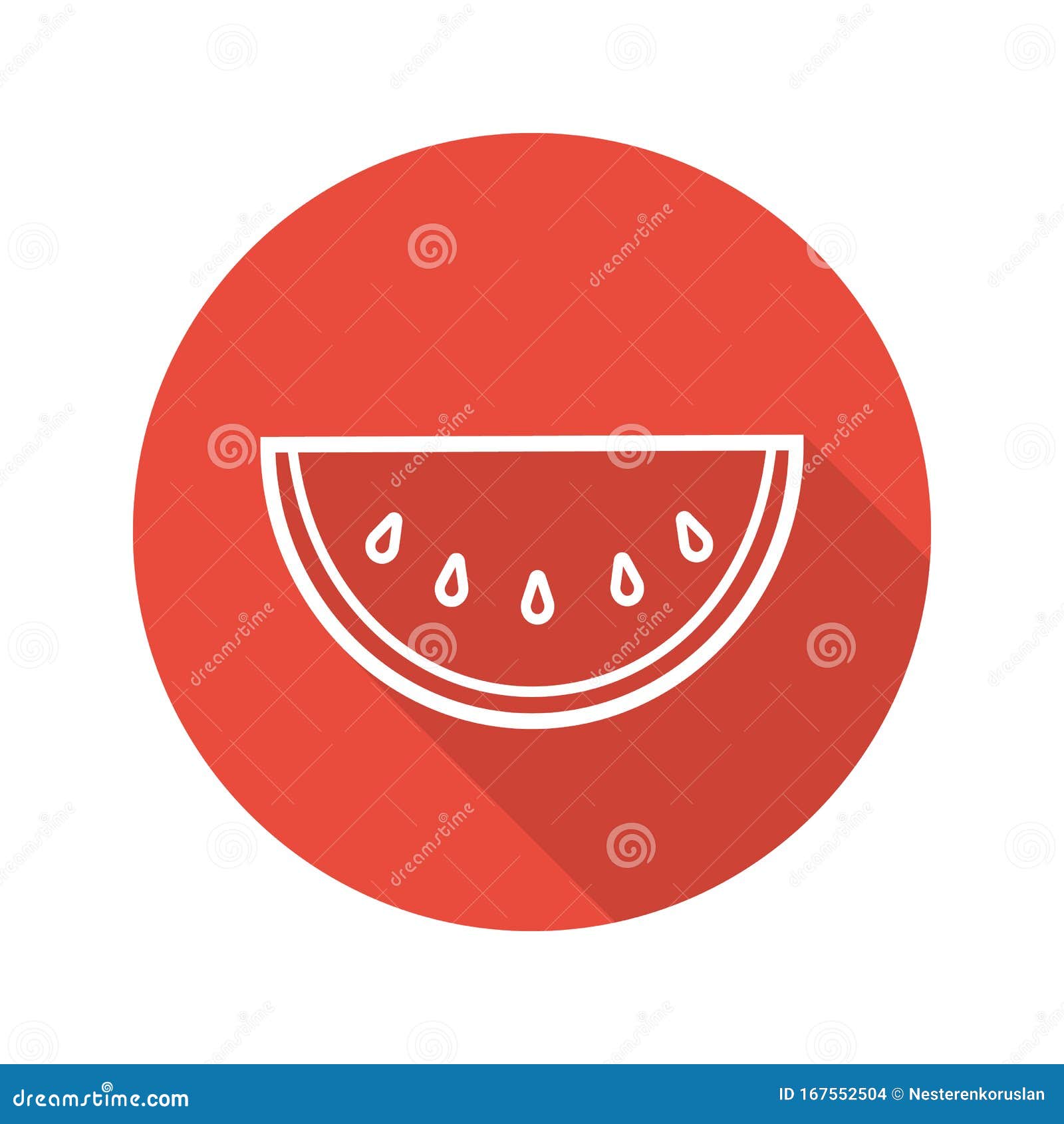Watermelon Slice Flat Linear Long Shadow Icon Stock Vector ... Watermelon Slice Flat Linear Long Shadow Icon Stock Vector ...