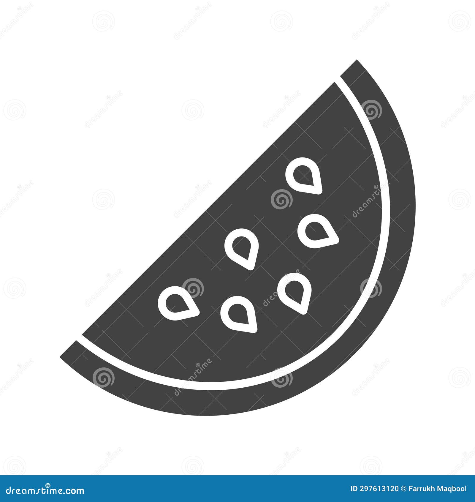 Watermelon Slice Icon Vector Image. Stock Illustration - Illustration ...