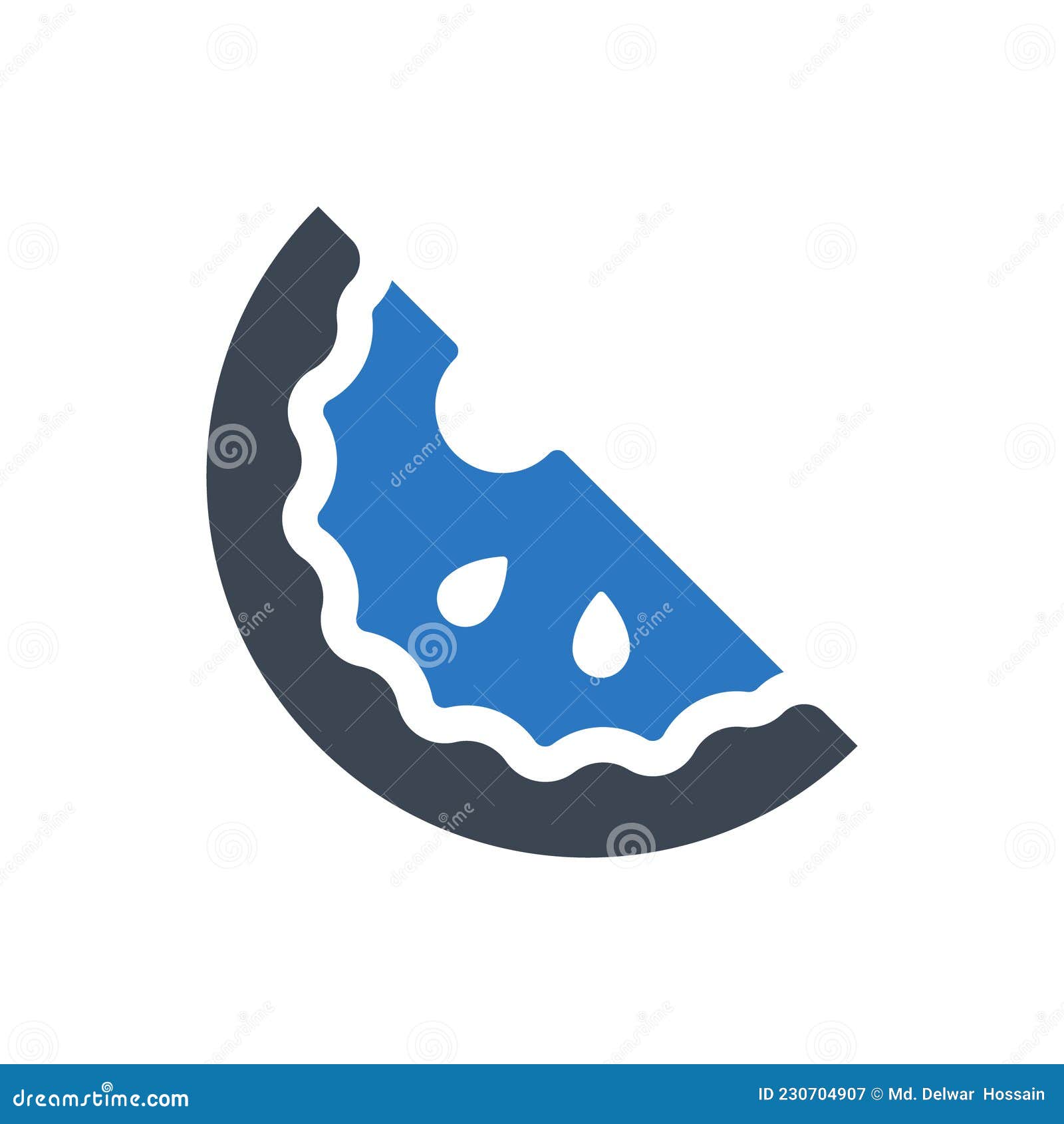 Watermelon slice icon stock vector. Illustration of slice - 230704907