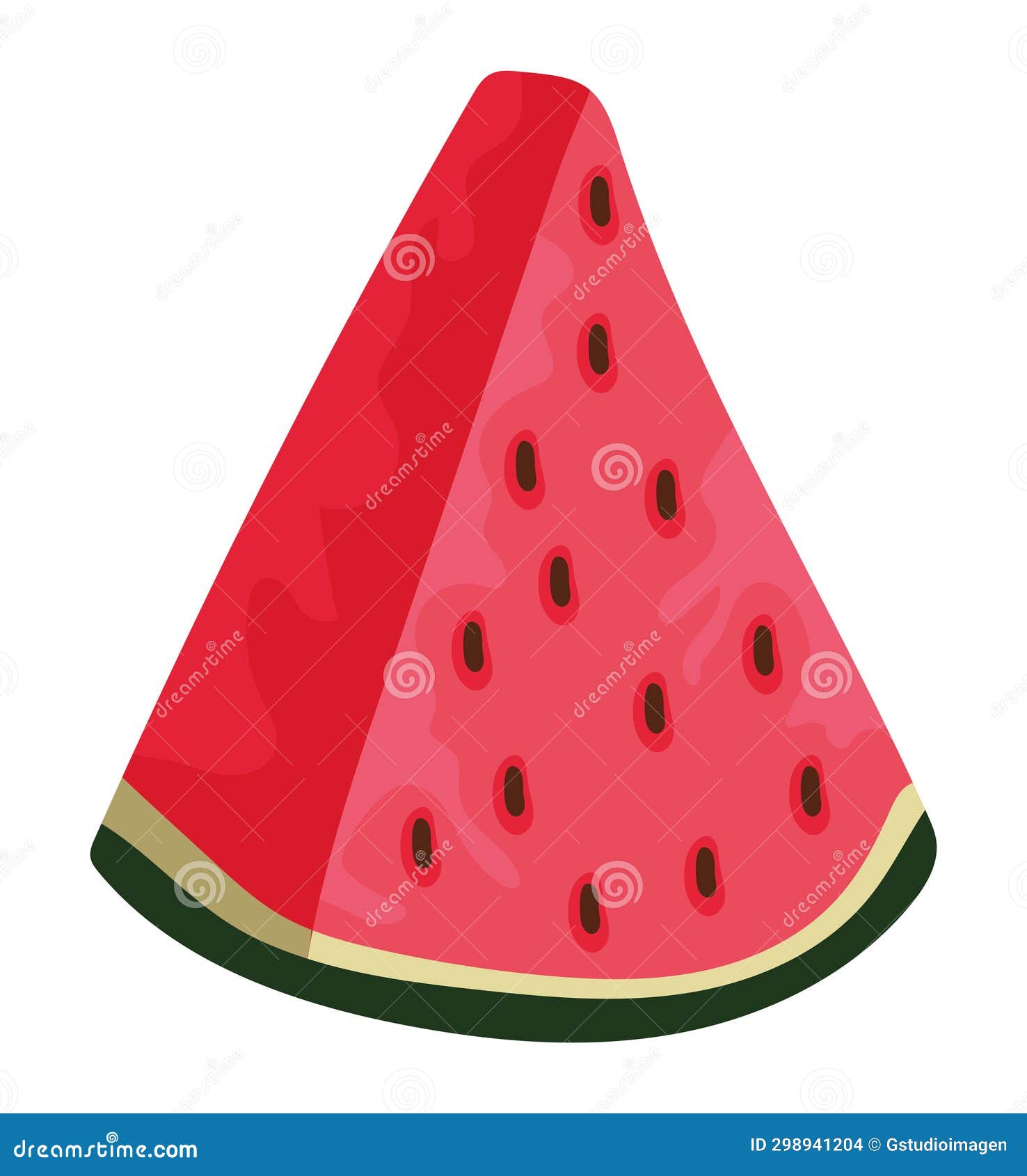Watermelon Slice Illustration Stock Illustration - Illustration of ...