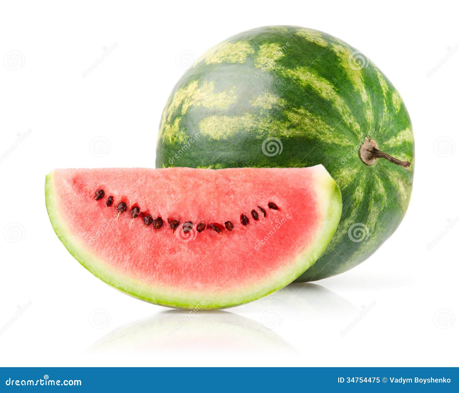 Watermelon and Slice stock image. Image of studio, organic - 34754475
