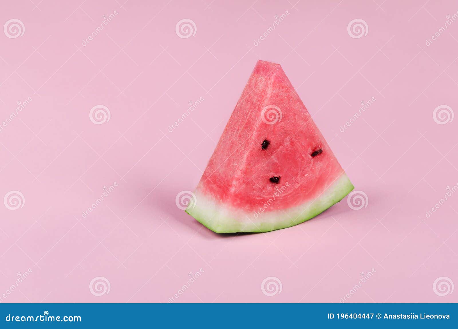 Watermelon Slice on Pink Background Stock Image - Image of melon ...