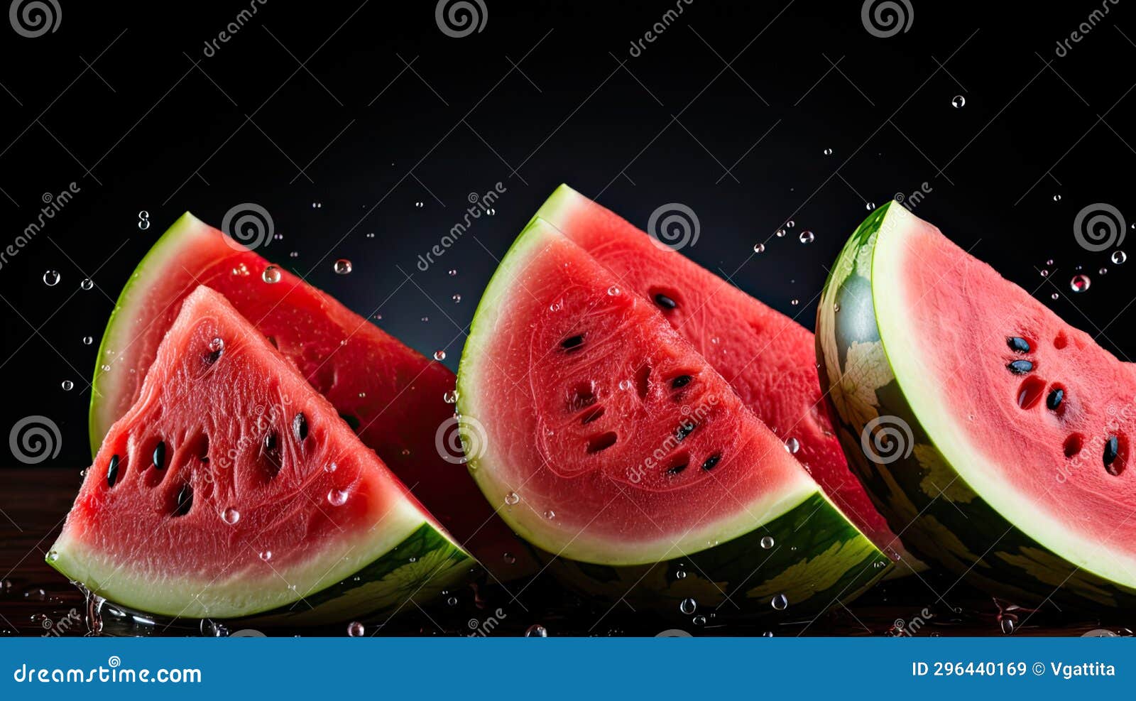 Watermelon Slice Tropical Fruit Background Stock Illustration ...