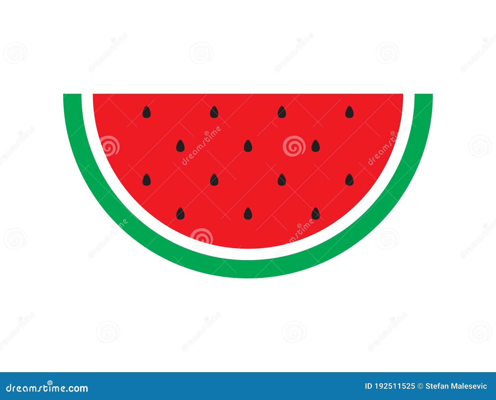Watermelon slice stock vector. Illustration of ripe - 192511525