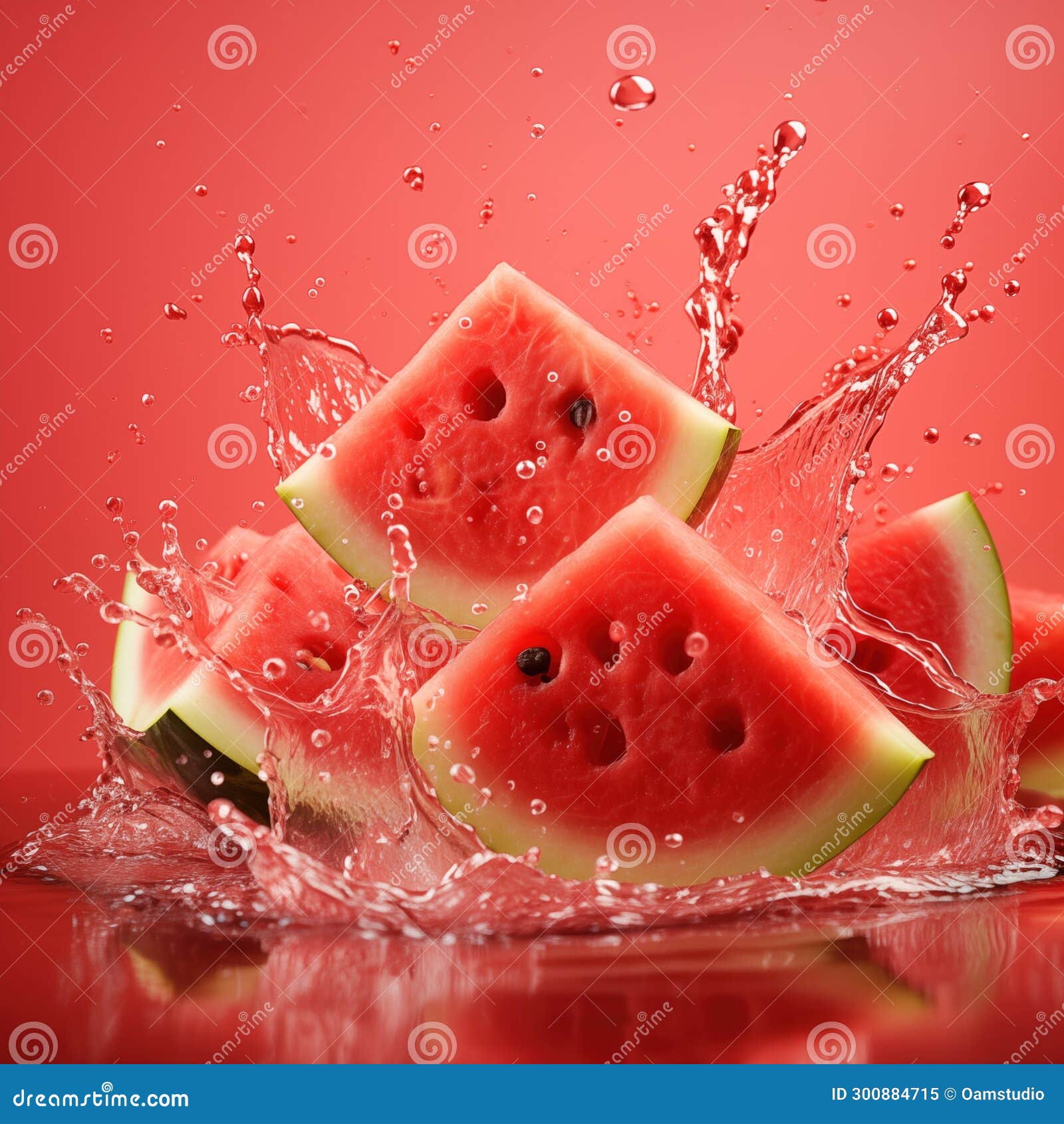 Watermelon Sliced Splashed Studio Photography Stock Illustration ... Watermelon Sliced Splashed Studio Photography Stock Illustration ...