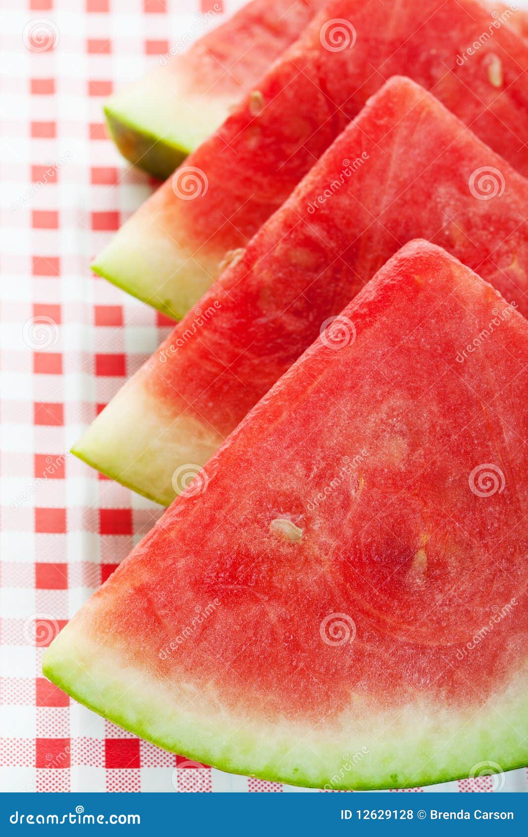 Watermelon Slices stock photo. Image of ripe, green, melon - 12629128
