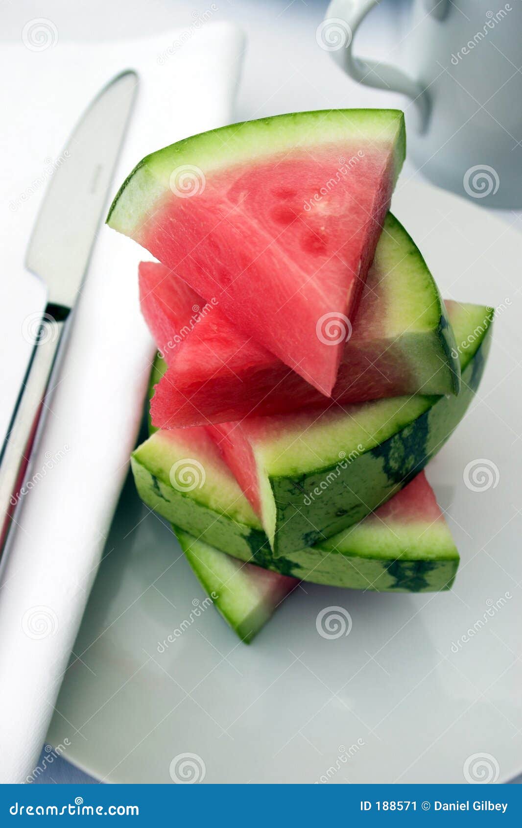Watermelon slices stock image. Image of watermelon, water - 188571