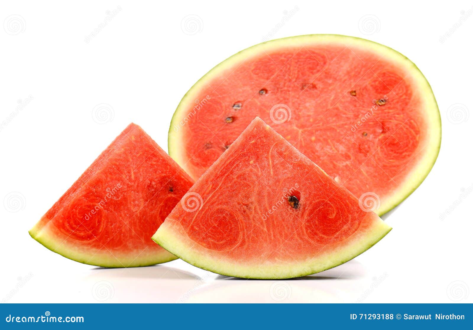 Watermelon Slices with Bite Marks,Fruit for Summer. Stock Photo - Image ...