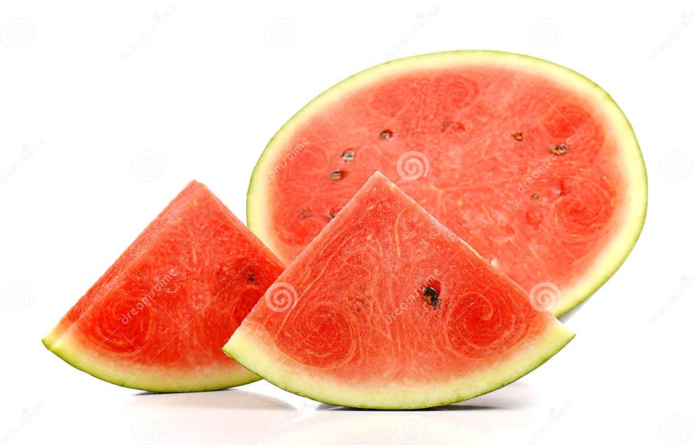 Watermelon Slices with Bite Marks,Fruit for Summer. Stock Photo - Image ...