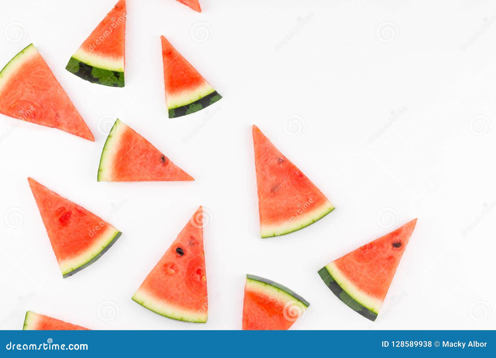 Slices of Fresh Red Watermelon with Seamless Pattern Isolated Shot ...
