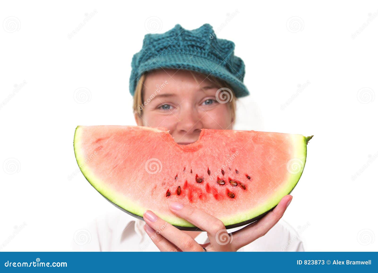 Watermelon Smile stock image. Image of melon, girl, woman - 823873