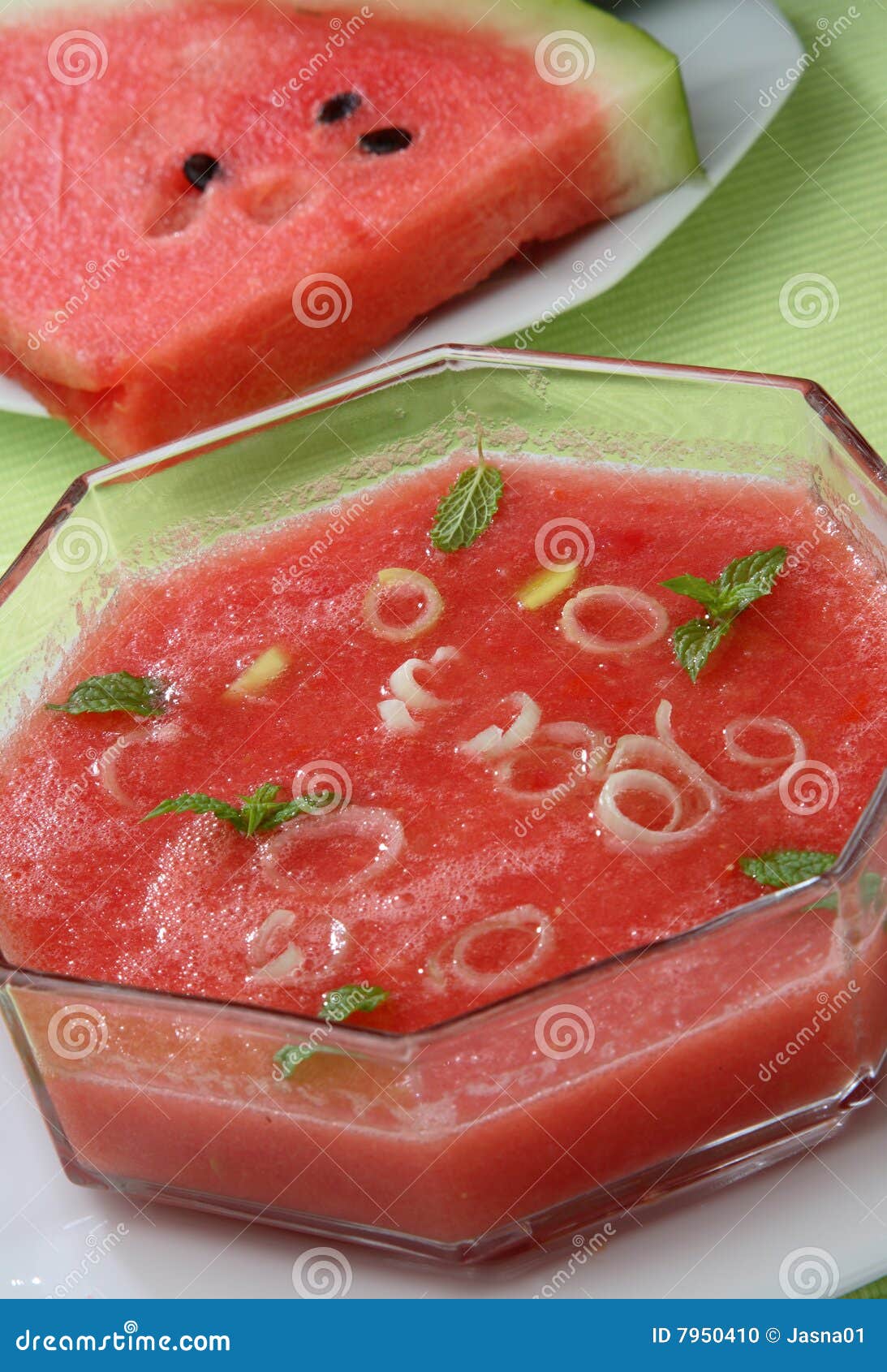 Watermelon soup stock photo. Image of mint, national, decoration - 7950410