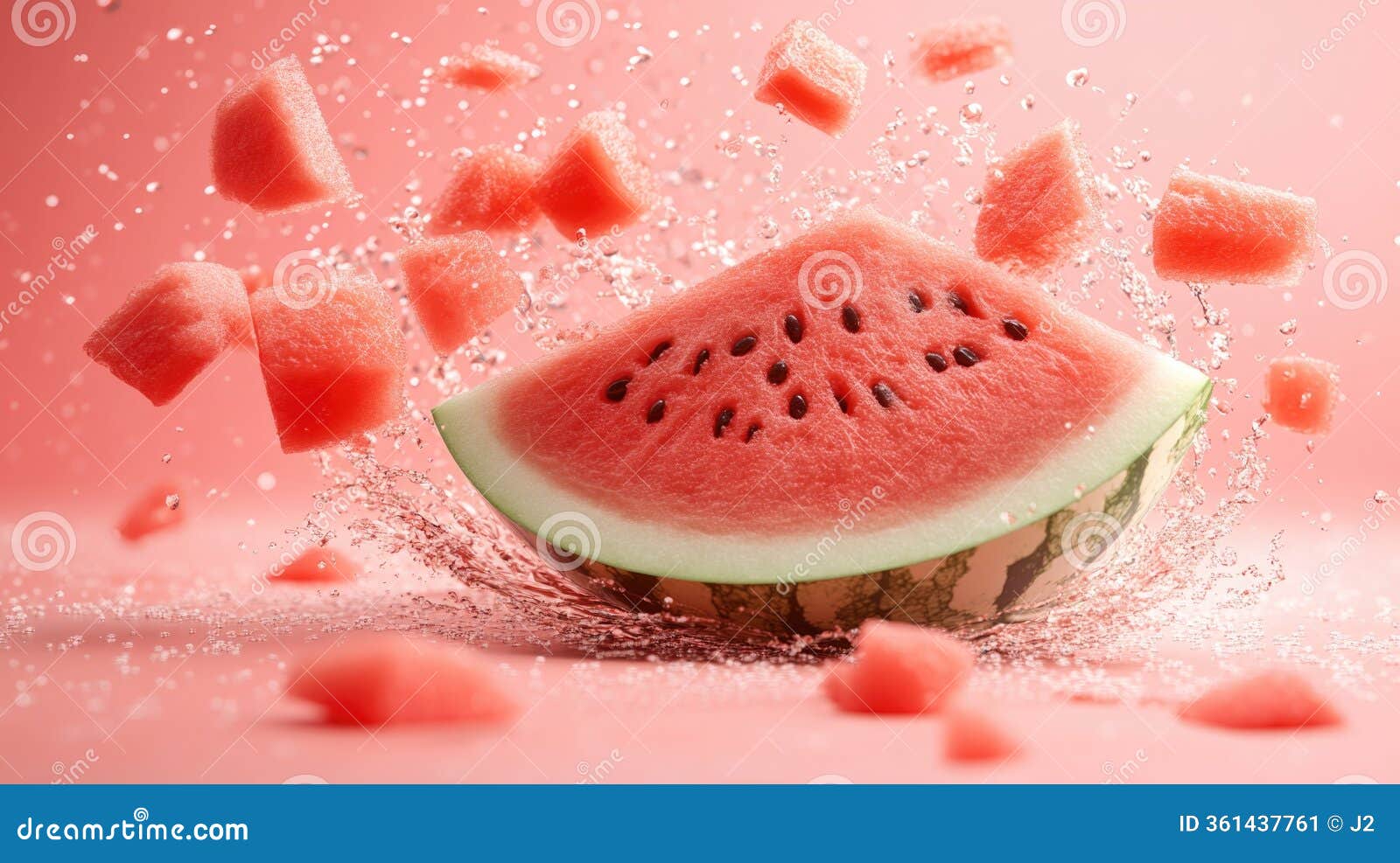 Watermelon With Splash Stock Photo | CartoonDealer.com #75445032