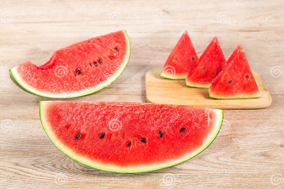 Watermelon Split on White Background Stock Photo - Image of fresh, food ...