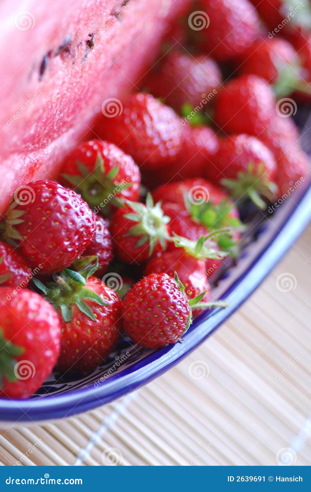 Watermelon and Strawberries Stock Image - Image of diet, ingredients ...