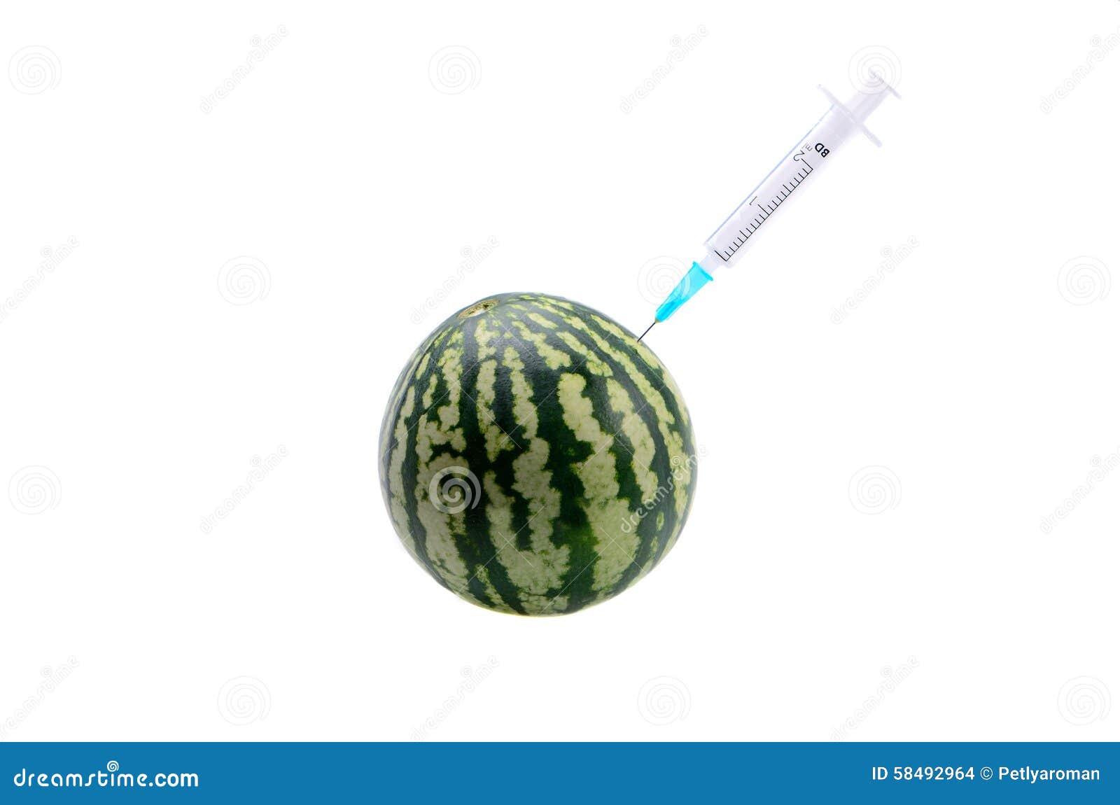 Watermelon with a Syringe Isolated on a White Background Stock Photo ...