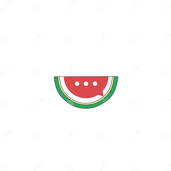 Watermelon Talk Concept Design Stock Illustration - Illustration of ...