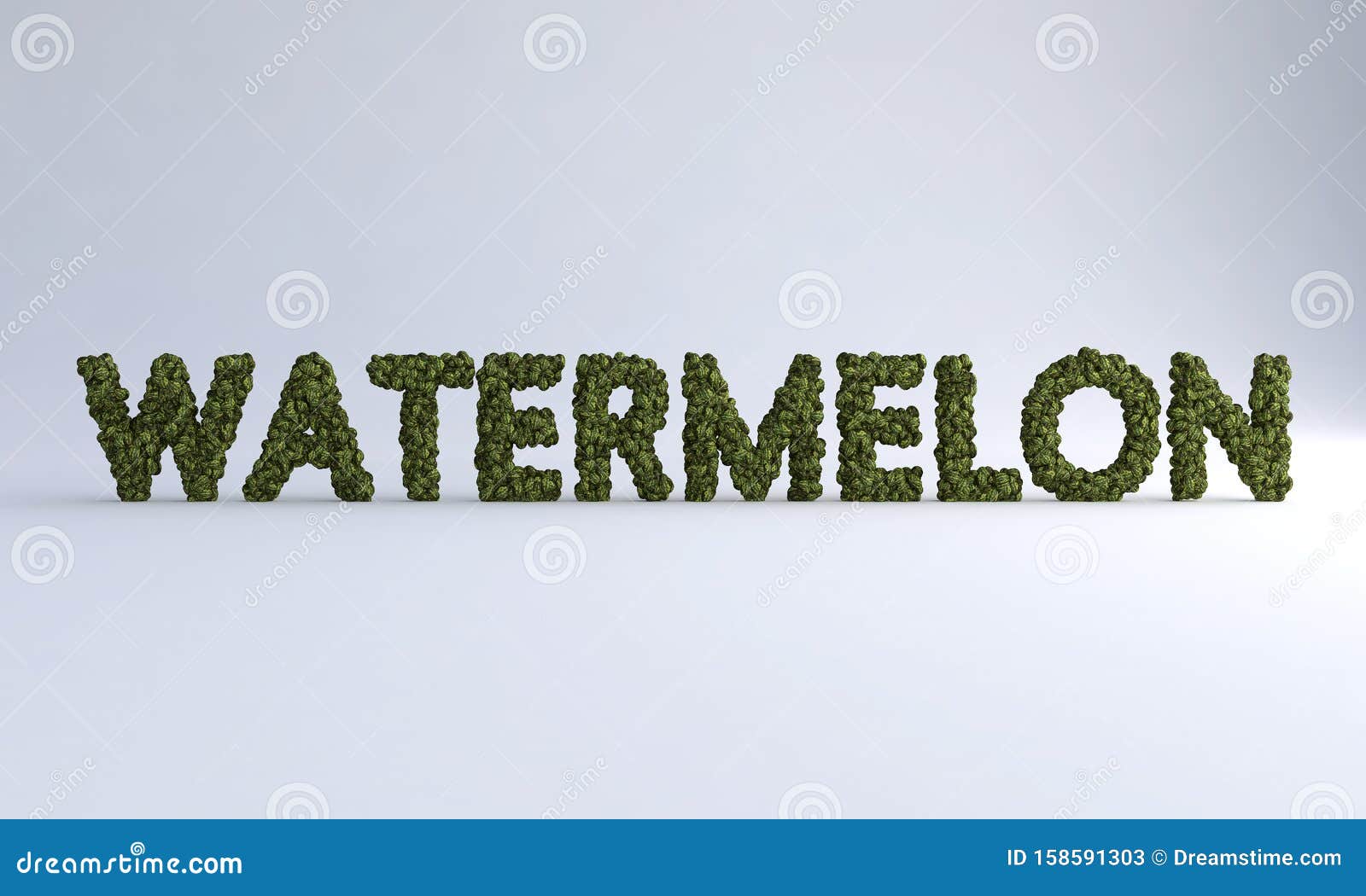 Watermelon Text with Watermelons Stock Illustration - Illustration of ...