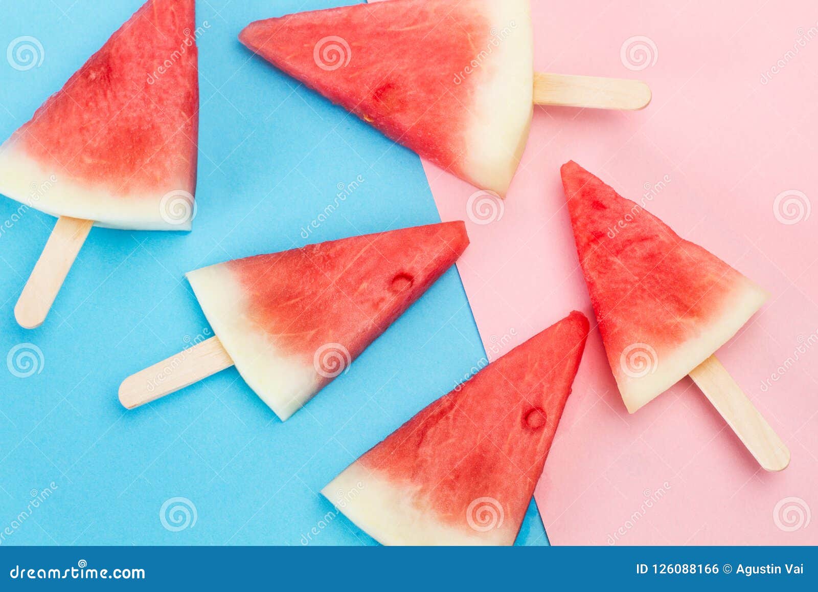 Watermelon with Triangle Shape Stock Photo - Image of shape, cream ...
