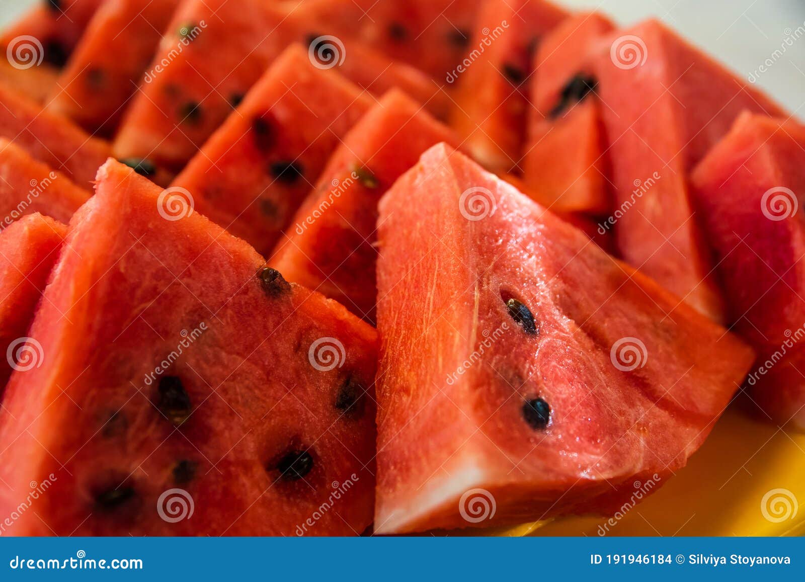 Watermelon Triangle Slices. Stock Photo - Image of home, body: 191946184