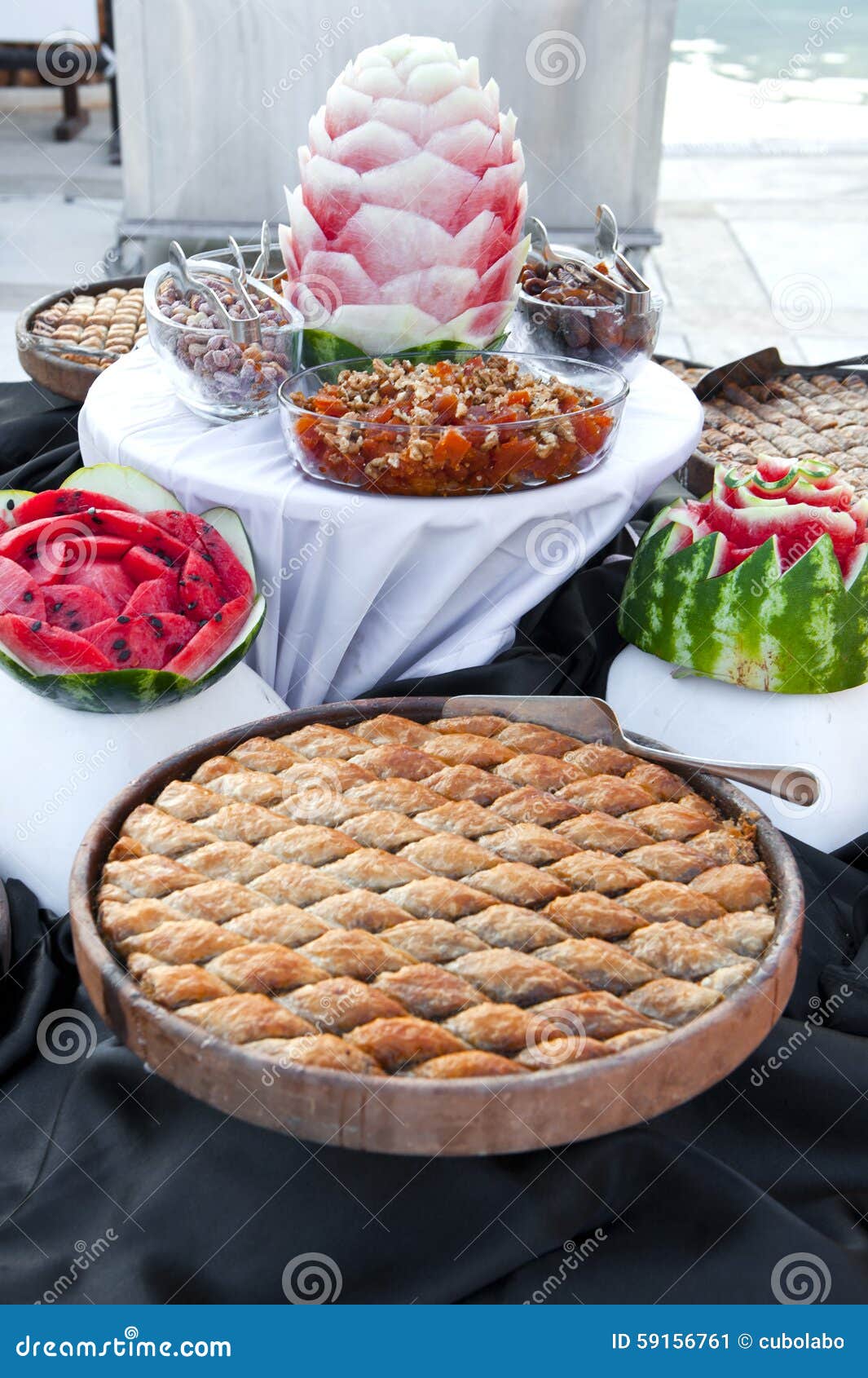 Watermelon and Turkish Sweets Stock Image - Image of dessert, delicious ...