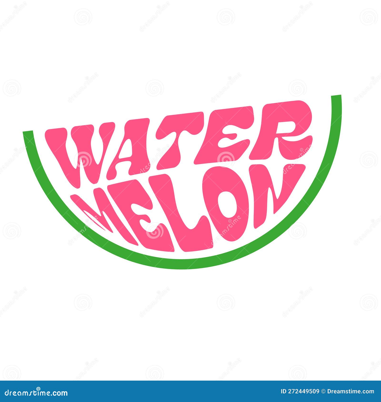 Watermelon Typography Conceptual Stock Vector - Illustration of fresh ...