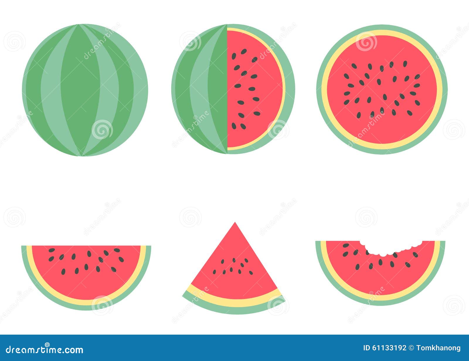 Watermelon Vector Design Summer Style Stock Vector - Illustration of ...
