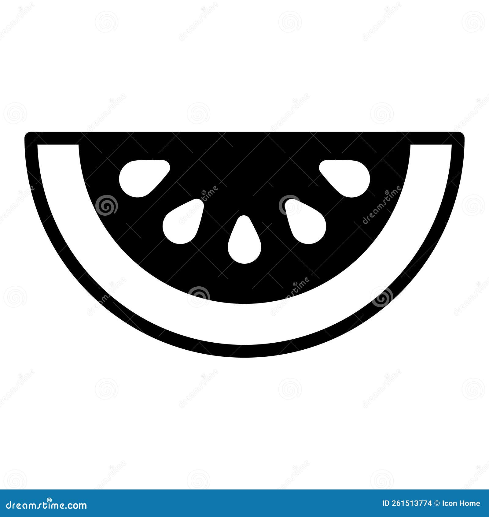 Watermelon Vector Line Icon. Simple Creative Vector Line Icon Stock ...
