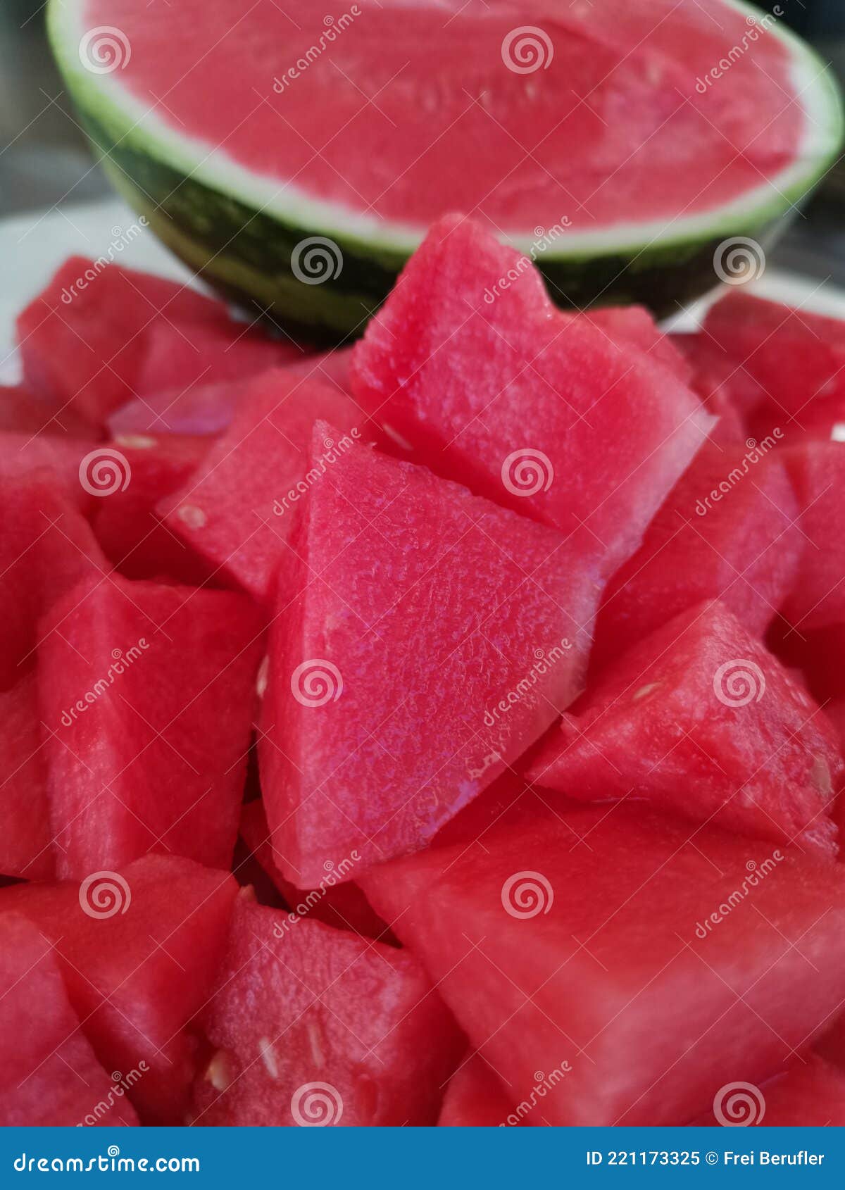 Watermelon Very Beautiful Seedless Beautiful Red Color Stock ...