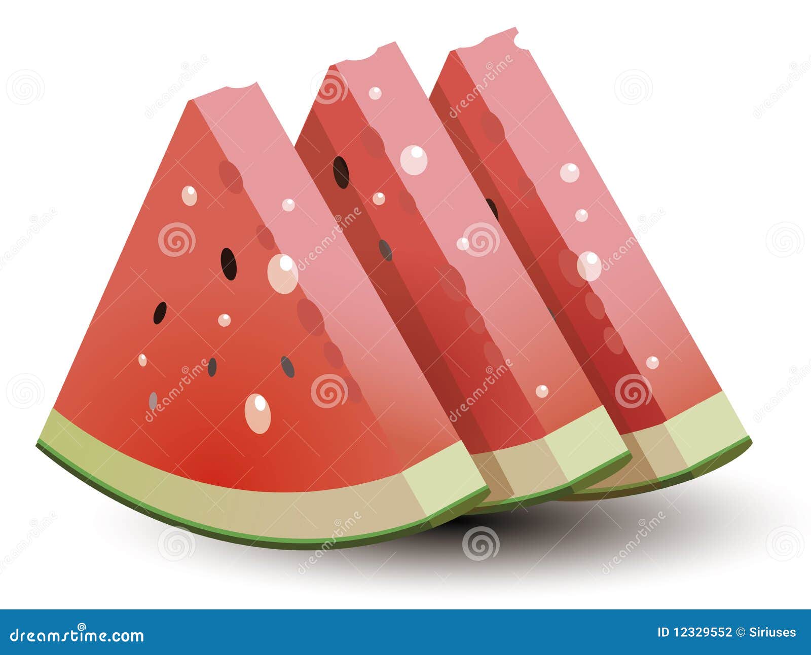 Watermelon with water drop stock illustration. Illustration of green ...