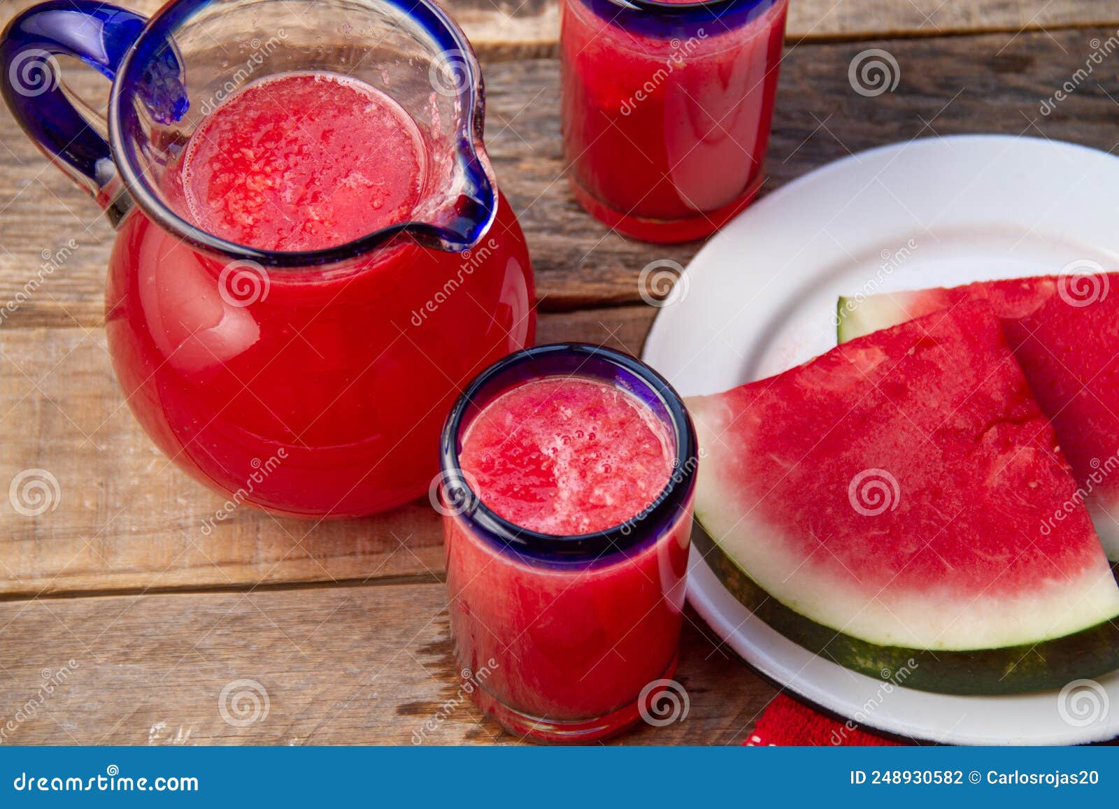 Watermelon Water in Glass Jar Stock Photo - Image of fruit, glass ...
