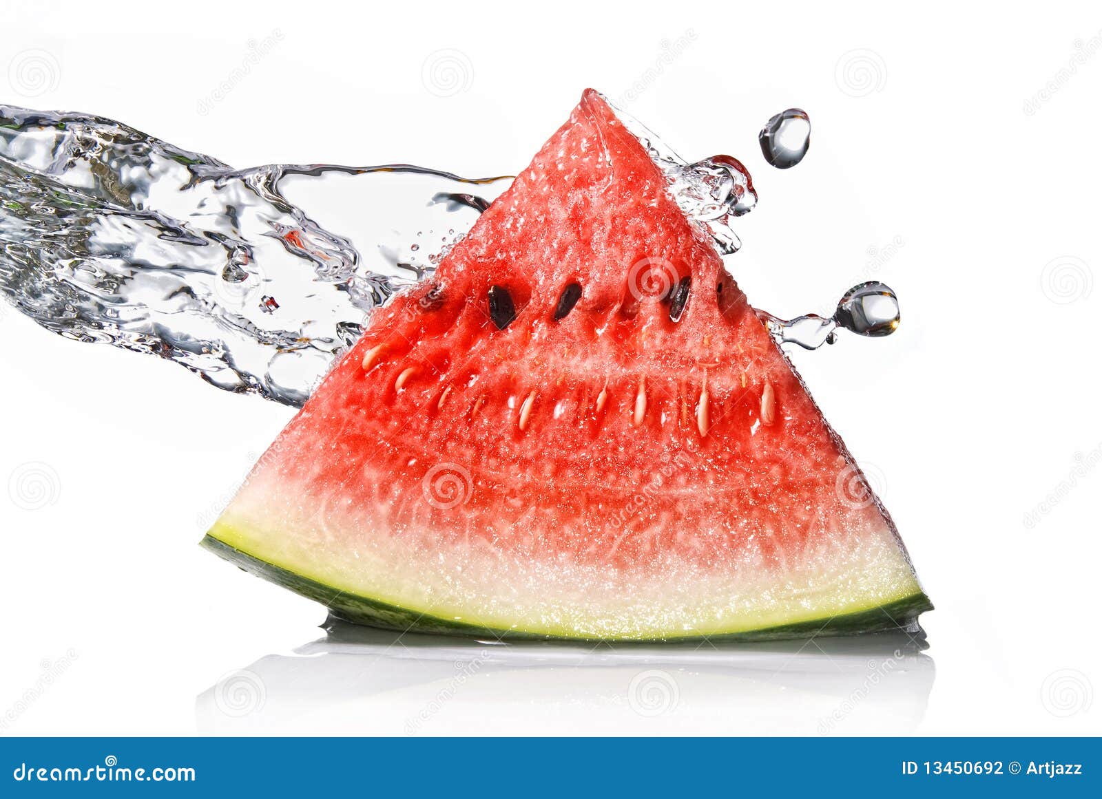 Watermelon and Water Splash Stock Photo - Image of close, motion: 13450692
