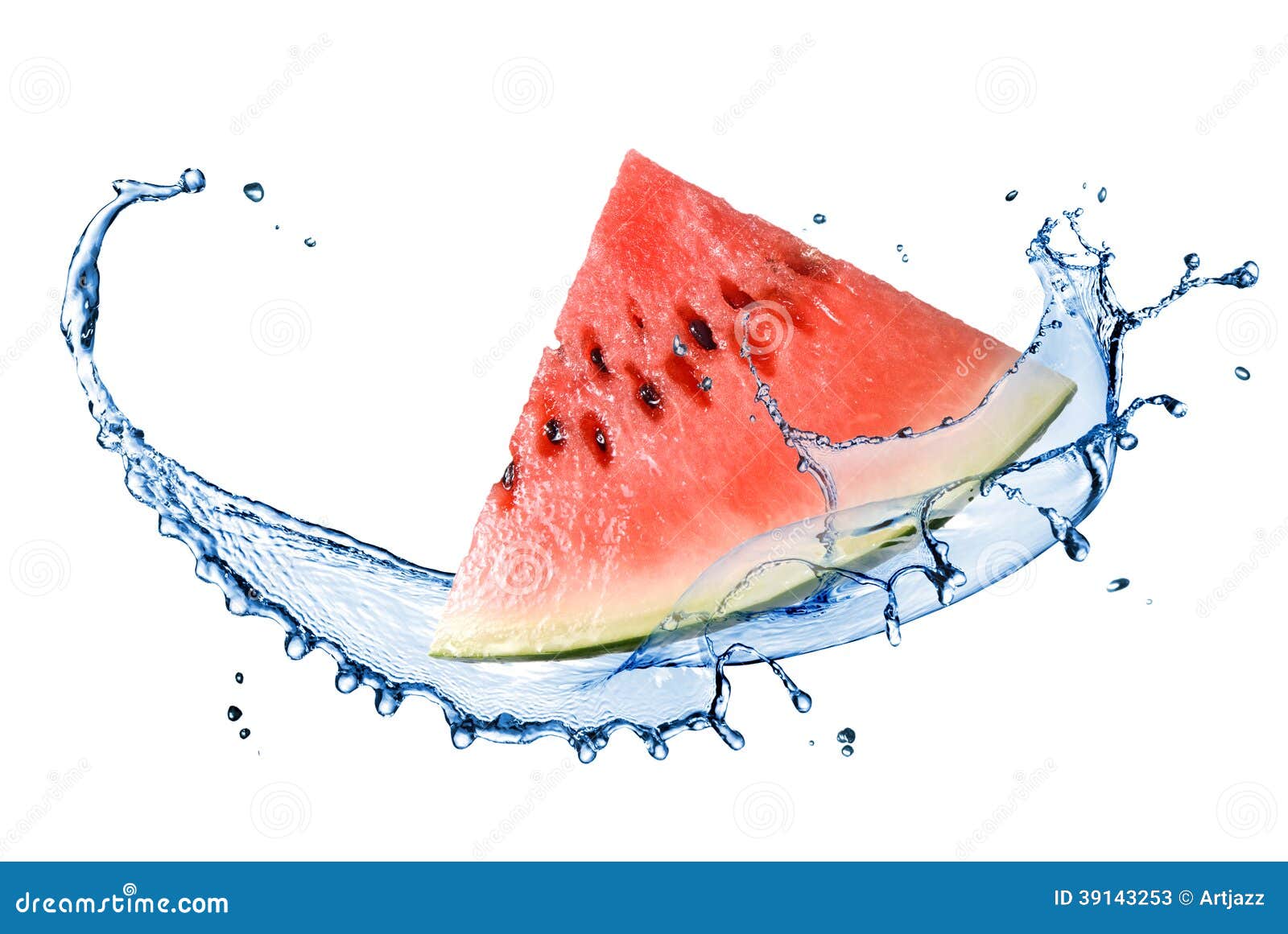 Watermelon And Water Splash Royalty-Free Stock Photo | CartoonDealer ...