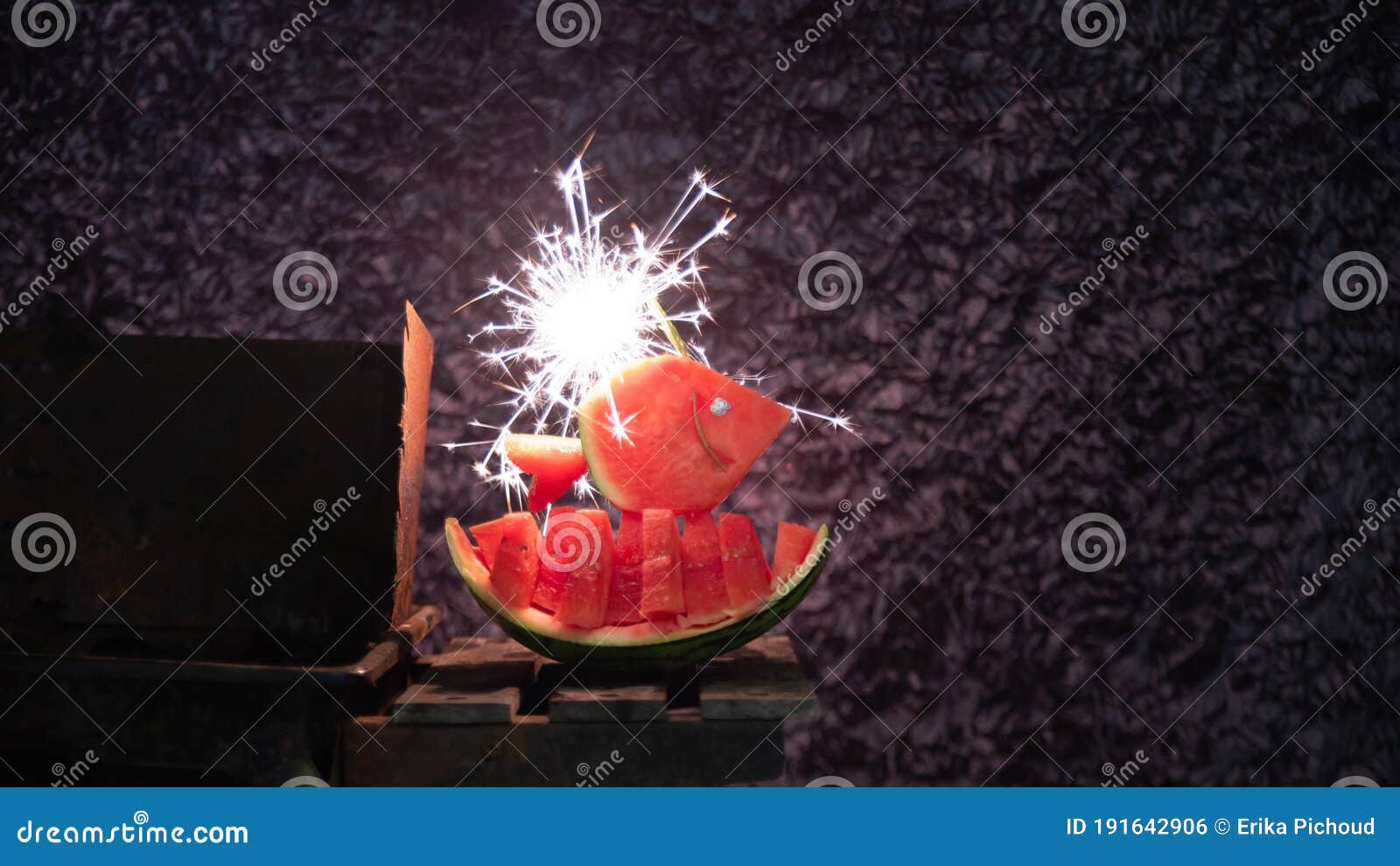 Watermelons Cut and Decorated in the Shape of a Fish, on a Boat ...
