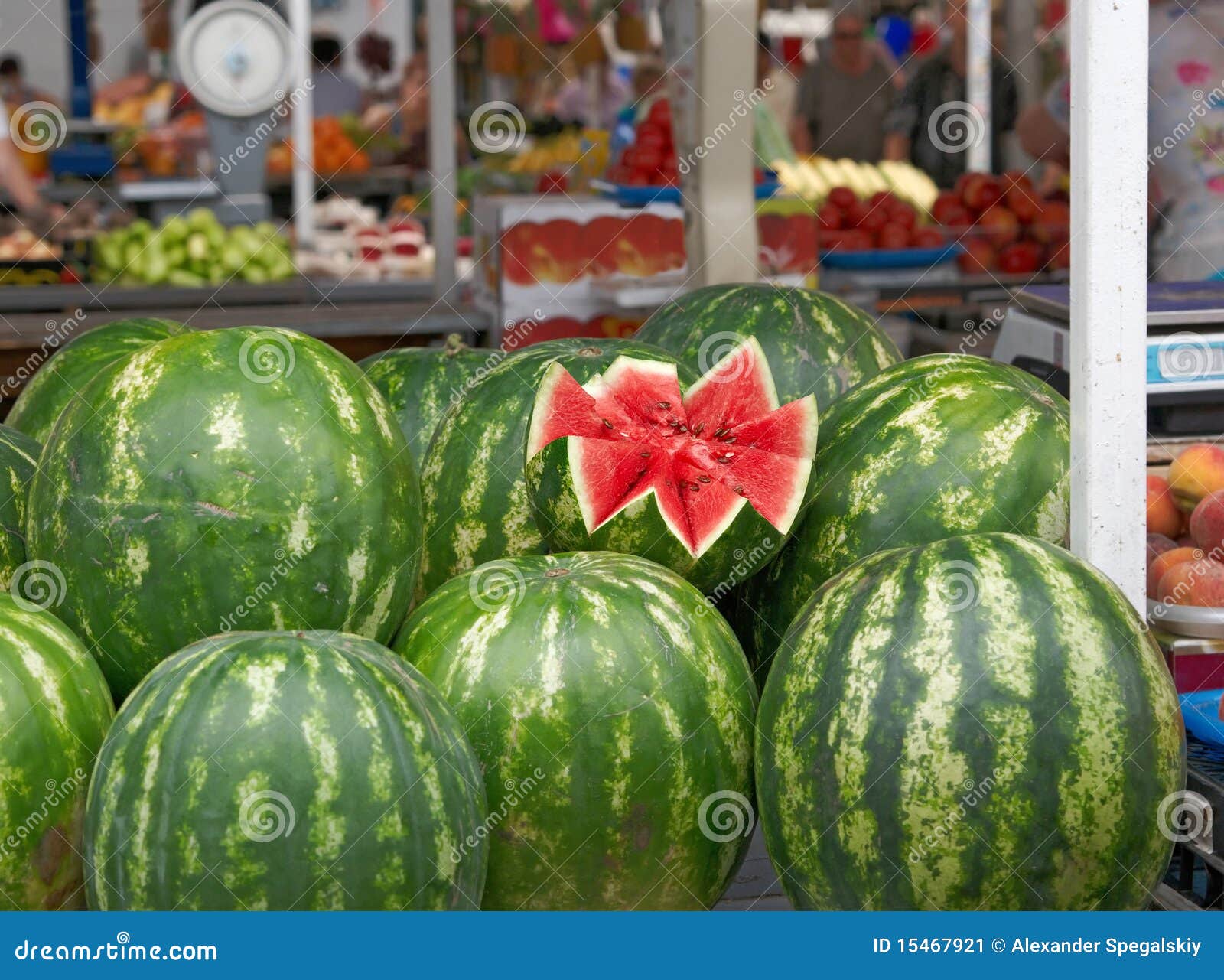 Watermelons at Market stock image. Image of agriculture - 15467921