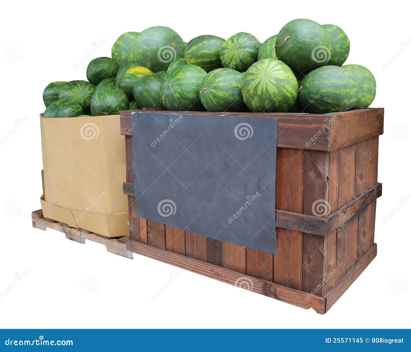 Watermelons for Sale Display Stock Image - Image of sale, harvesting ...