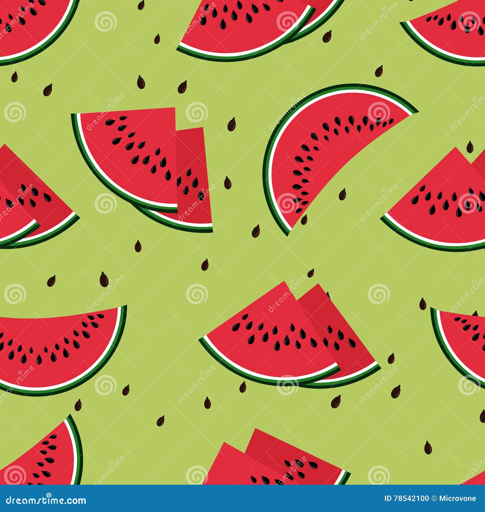 Watermelons Vector Seamless Pattern Stock Vector - Illustration of ...