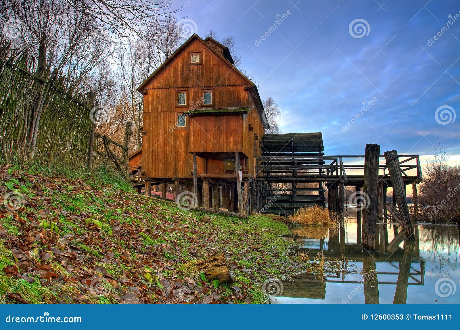 Watermill stock image. Image of holiday, equipment, house - 12600353