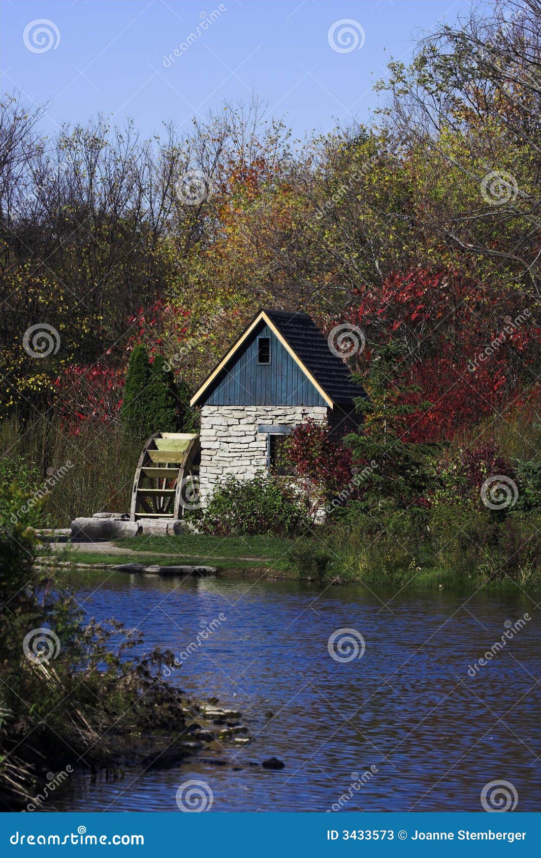 Watermill stock image. Image of yellow, october, november - 3433573