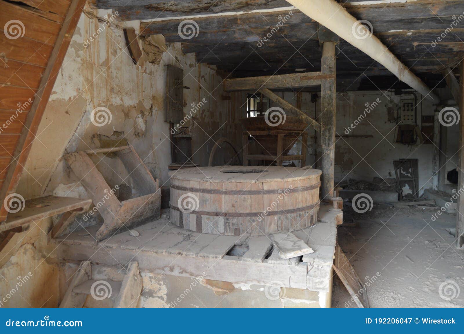 Watermill Inside an Abandoned Building Stock Image - Image of home ...
