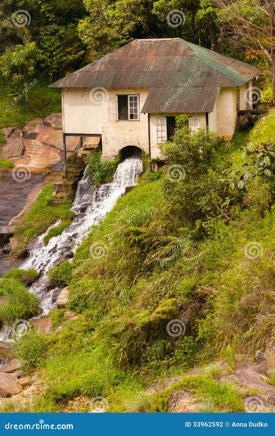 Watermill on Mountain River Stock Photo - Image of nature, house: 33962592