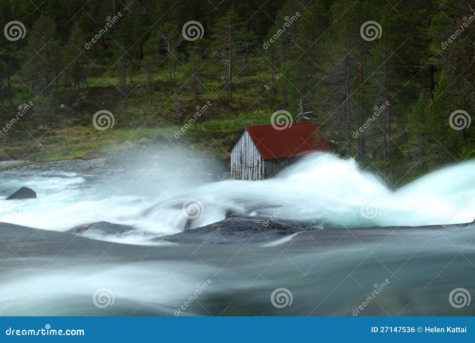 Watermill and waterfall stock photo. Image of rocks, steep - 27147536