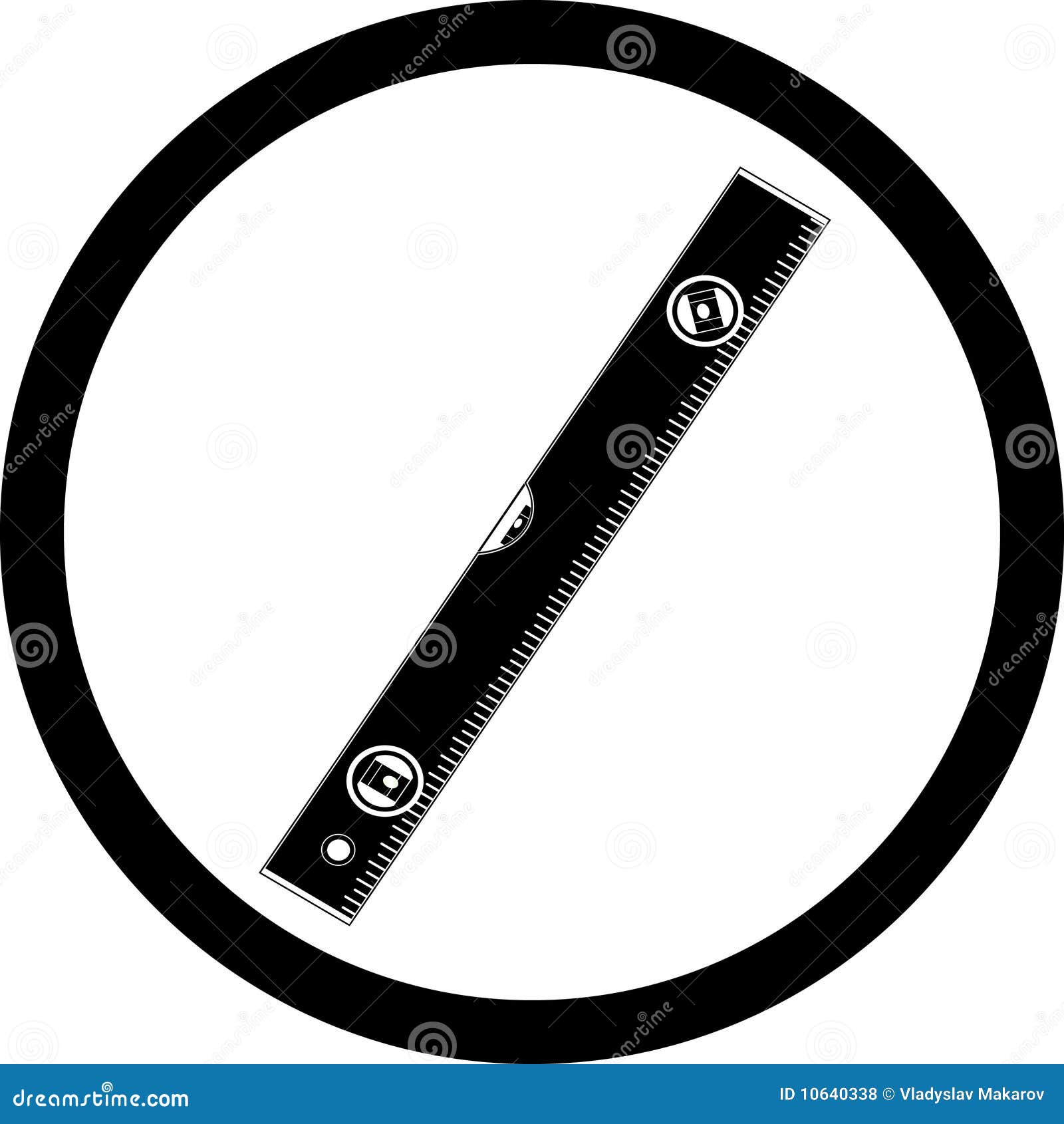 Waterpas vector illustratie. Illustration of geïsoleerd - 10640338