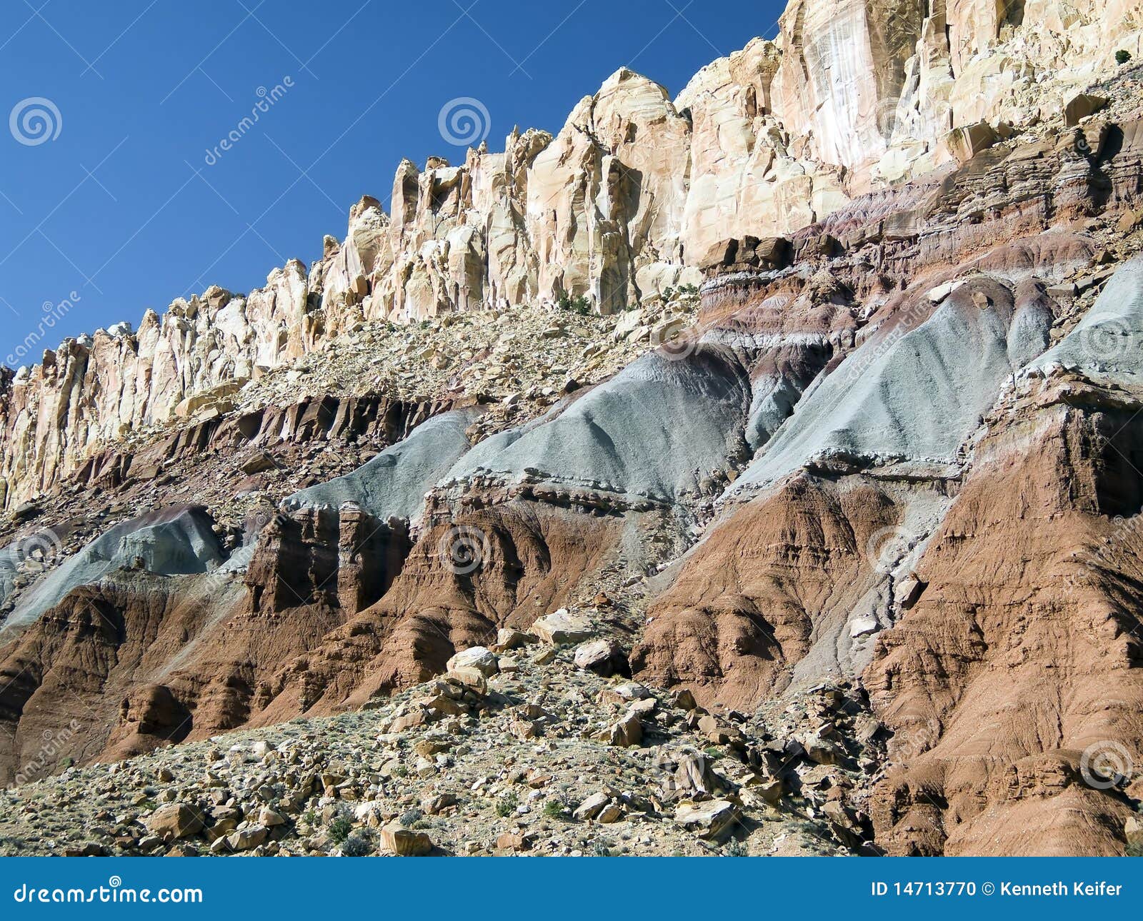 The Waterpocket Fold, Capitol Reef NP, Utah Stock Photo - Image of ...