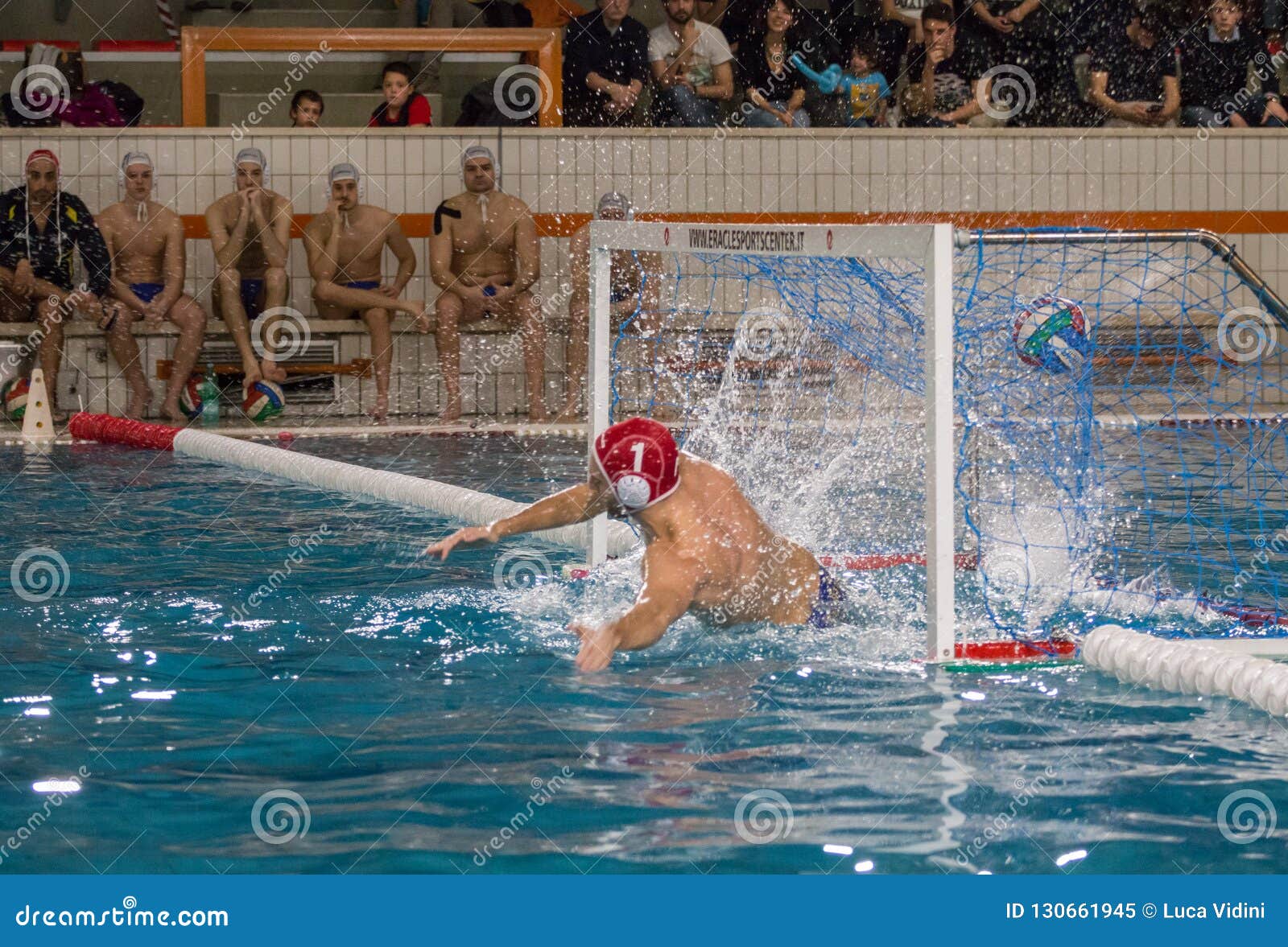 Waterpolo Player - Goalkeeper Editorial Image - Image of italia, goal ...