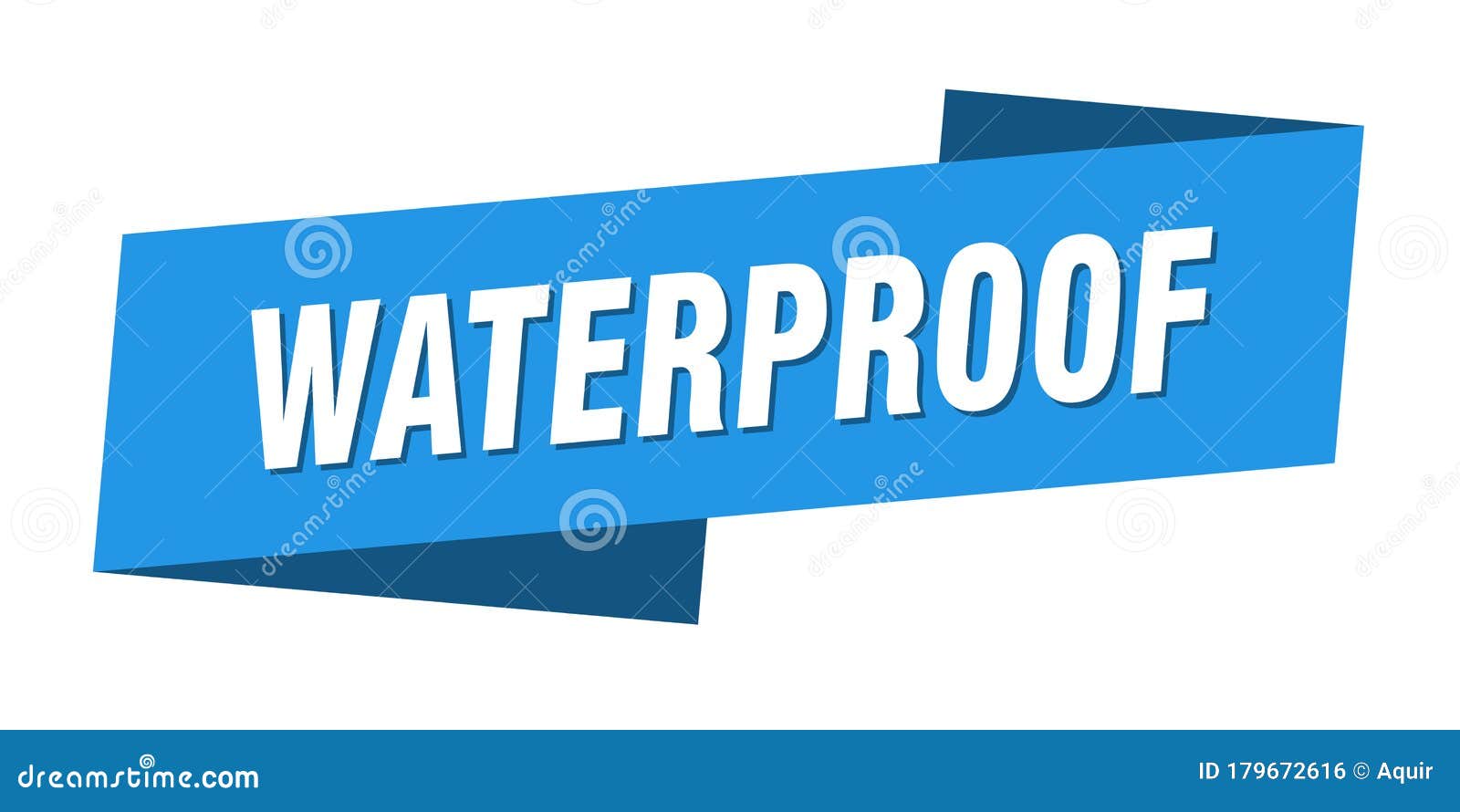 Waterproof Banner Template. Waterproof Ribbon Label Stock Vector ...