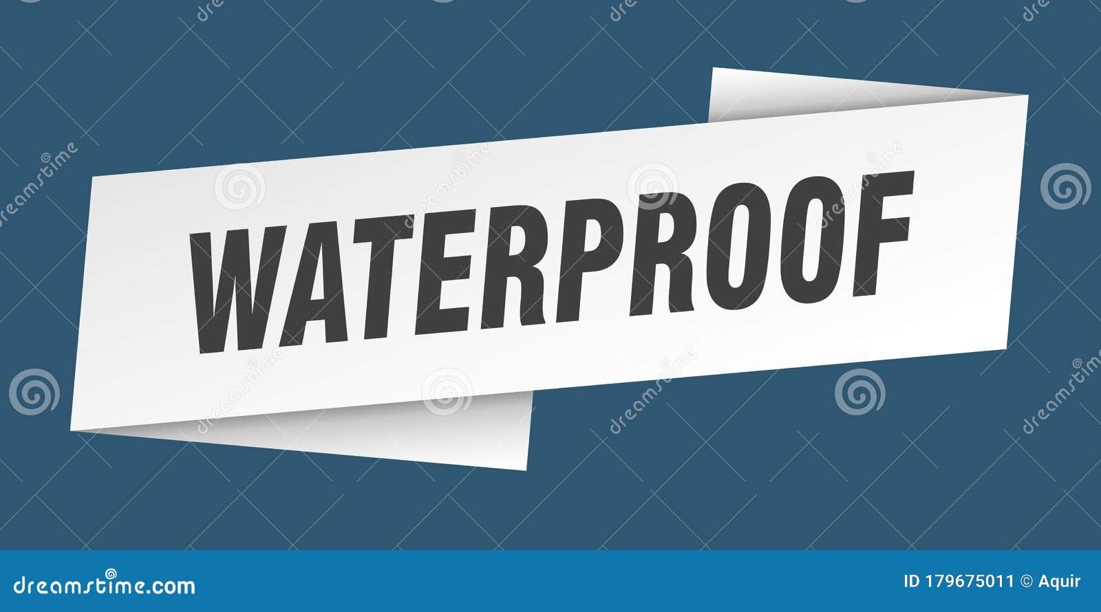 Waterproof Banner Template. Waterproof Ribbon Label Stock Vector ...