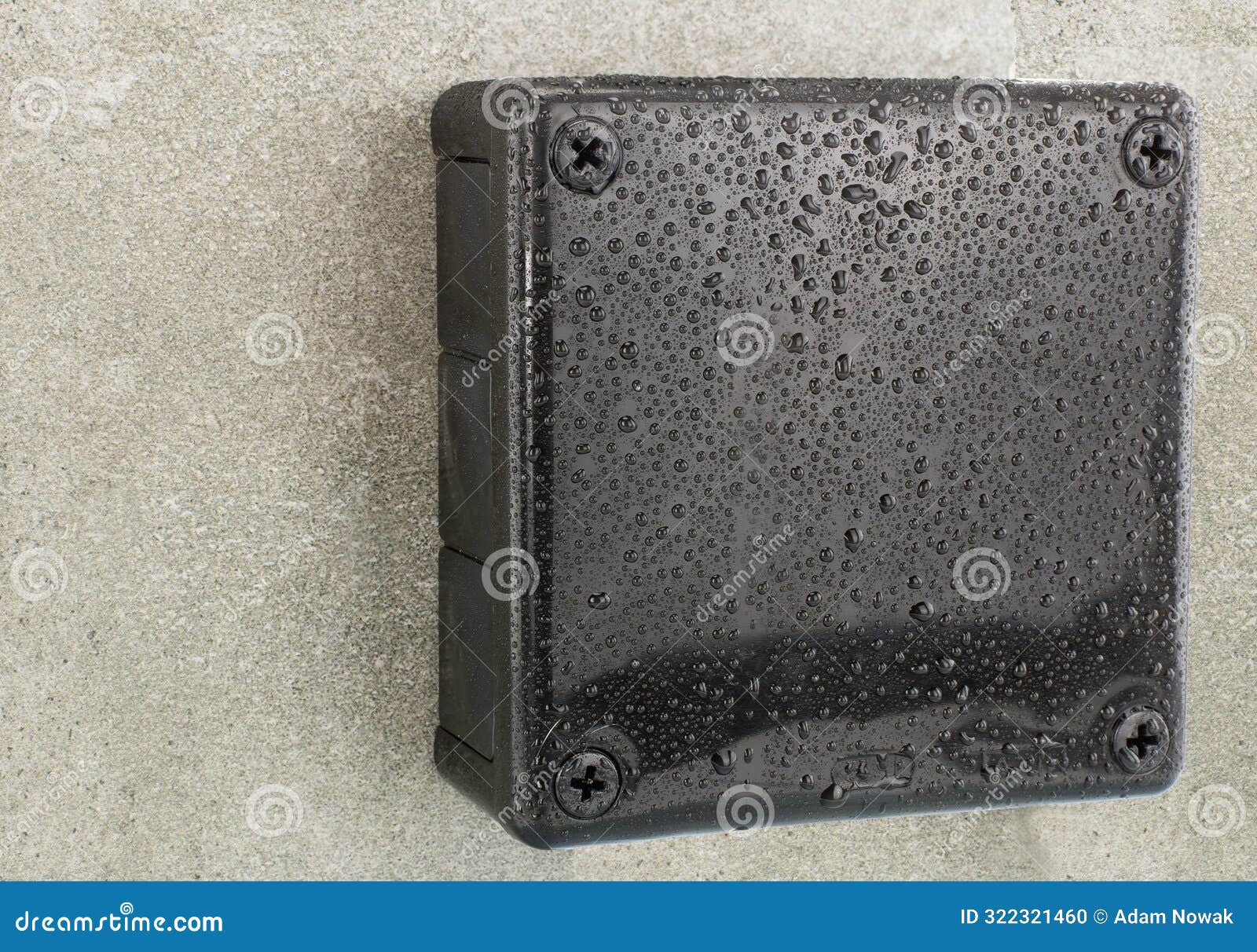 Waterproof Electrical Black Junction Box Stock Photo - Image of ...