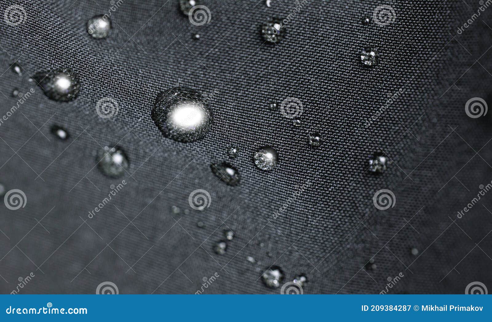 Waterproof Fabric Clothing with Water Drops Stock Image - Image of ...